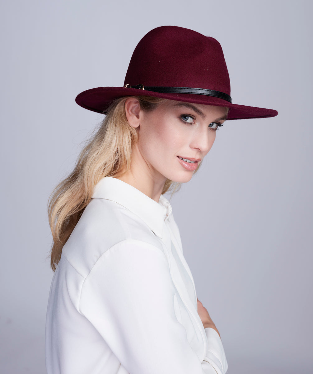 Miriam Hat - Burgundy – Pia Rossini Trade
